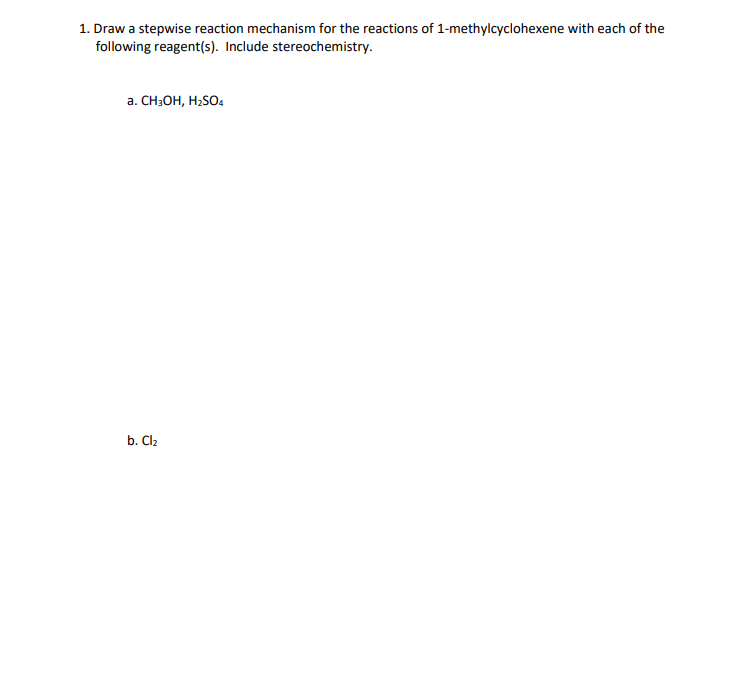 Solved 1. Draw a stepwise reaction mechanism for the | Chegg.com