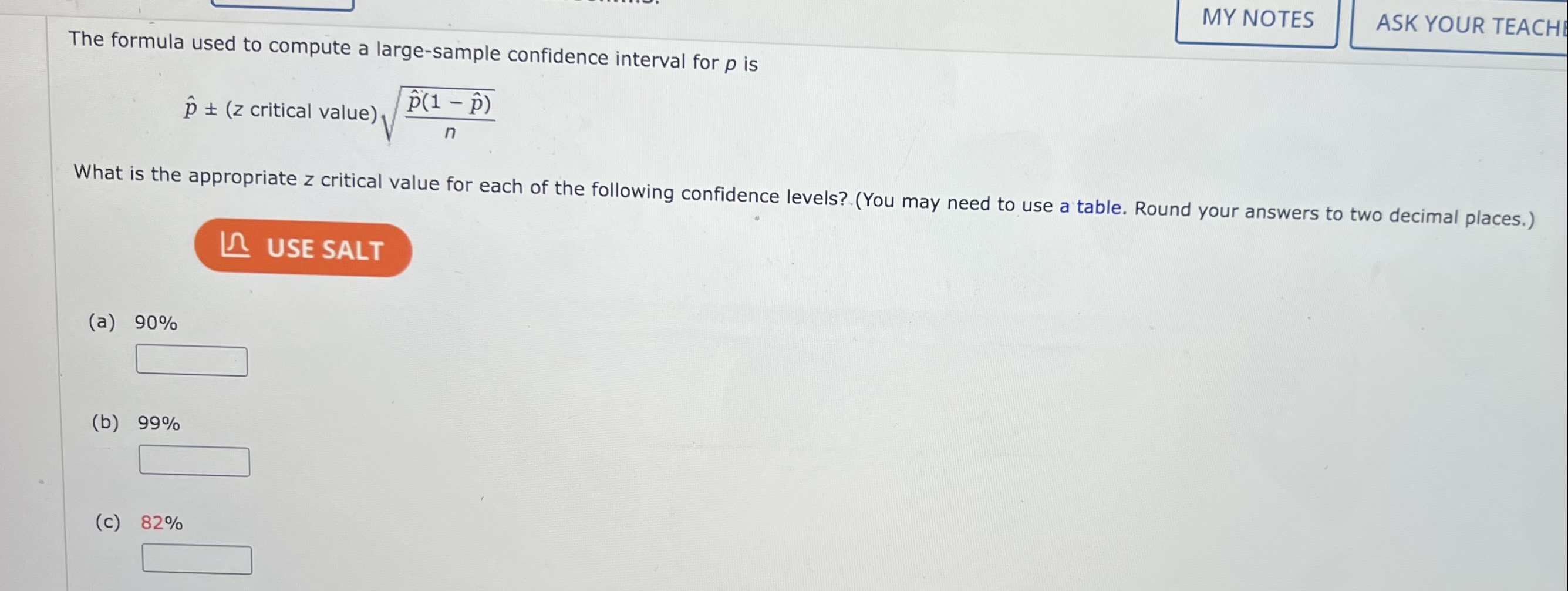 Solved The formula used to compute a large-sample confidence | Chegg.com