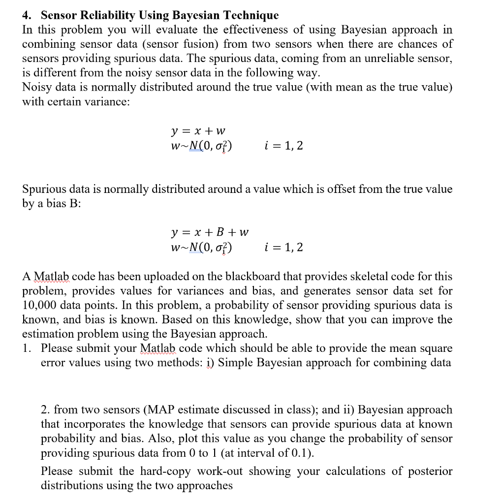 4 Sensor Reliability Using Bayesian Technique In