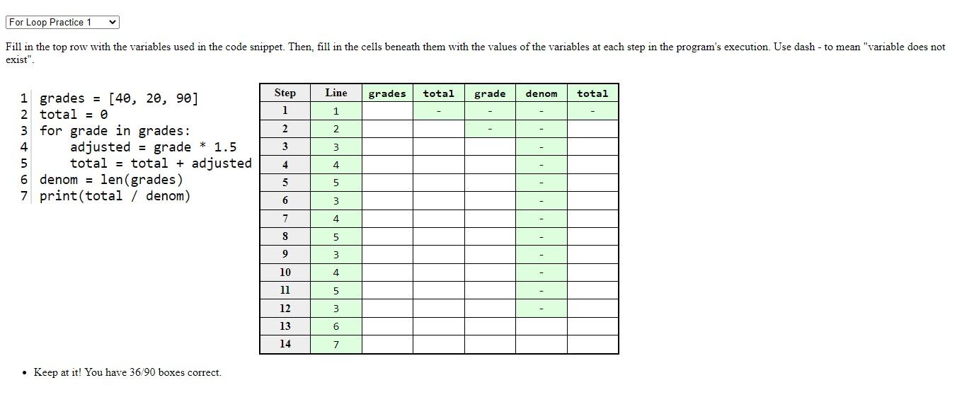 Solved exist". \begin{tabular}{l|l} 1 & grades =[40,20,90] | Chegg.com