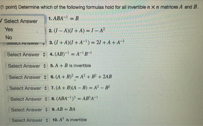Solved Determine which of the following formulas hold for | Chegg.com