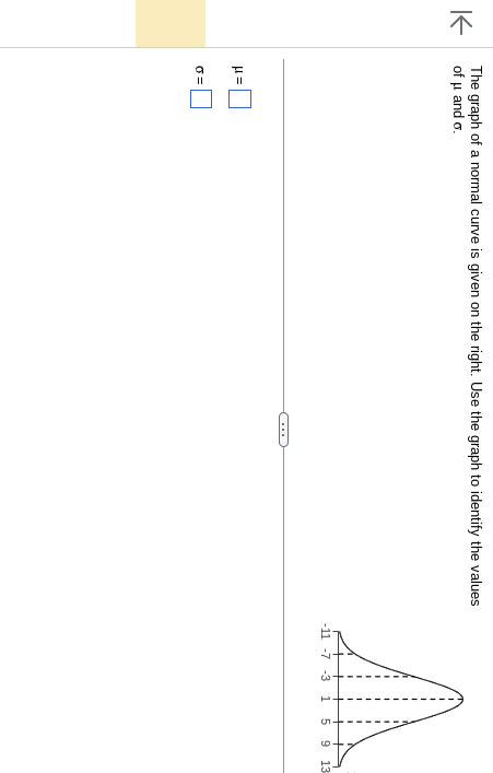 [Solved]: The graph of a normal curve is given on the righ