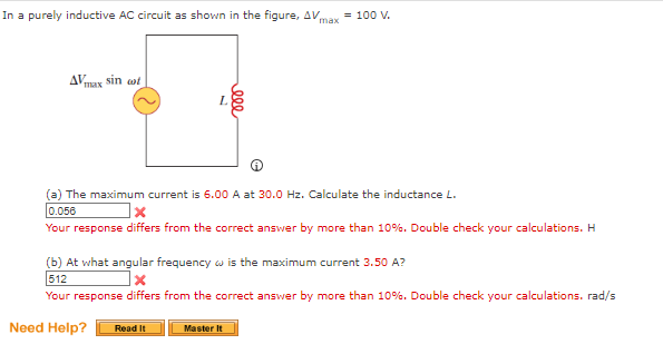 Solved In a purely inductive AC circuit as shown in the | Chegg.com