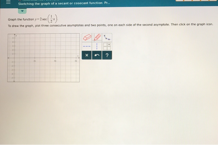 Solved -Sketching the graph of a secant or cosecant | Chegg.com