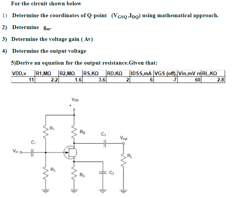 Solved For the circuit shown belowsolve it .Determine the | Chegg.com