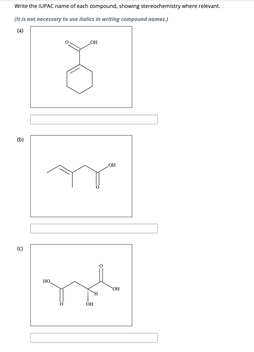 Solved Write the IUPAC name of each compound, showing | Chegg.com