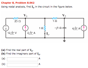 Solved Chapter 8, Problem 8.062 Using nodal analysis, find | Chegg.com