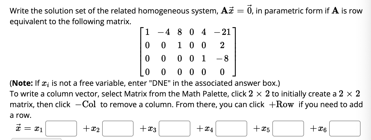 Solved Write the solution set of the related homogeneous | Chegg.com