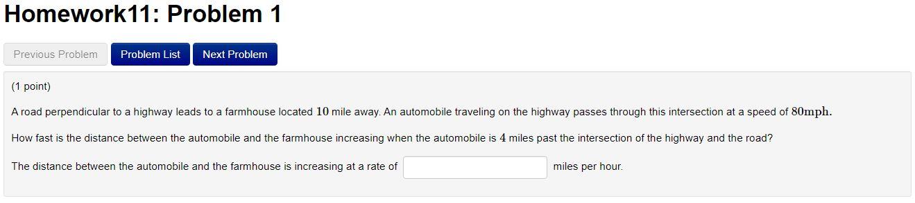 Solved Homework11: Problem 1 Previous Problem Problem List | Chegg.com
