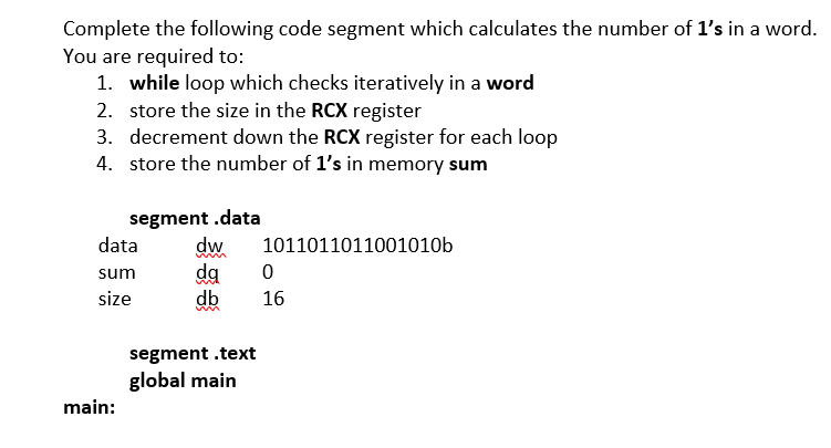 Solved Complete the following code segment which calculates | Chegg.com