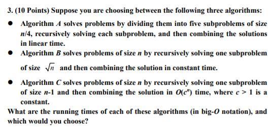 Solved CS Algorithms: Q: ***Correct | Chegg.com