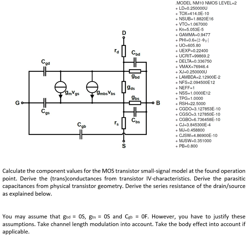 Solved MODEL NM10 NMOS LEVEL-2 + LD-0.250000U + | Chegg.com