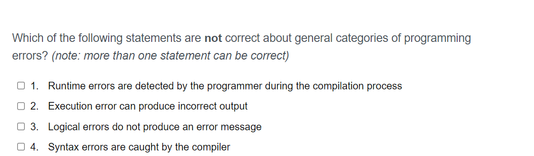 Solved Which of the following statements are not correct | Chegg.com