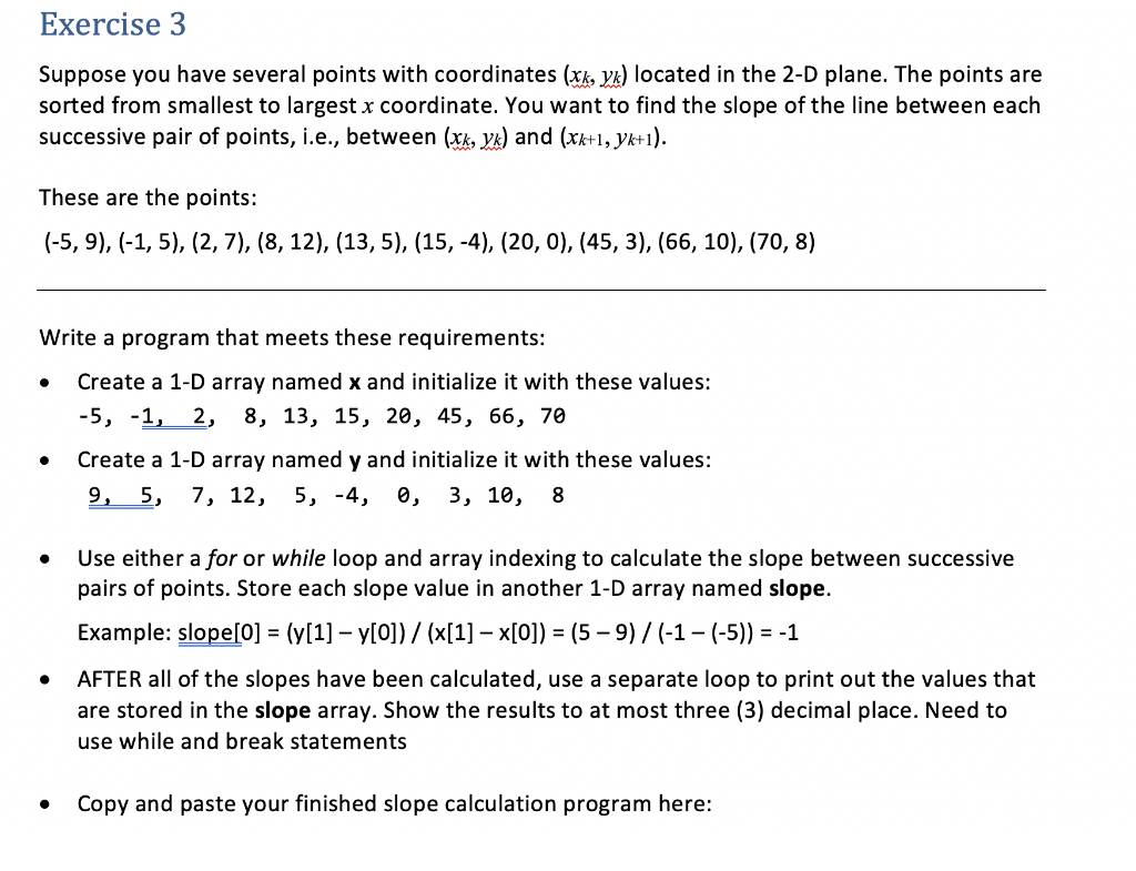 Solved Exercise3 Suppose you have several points with | Chegg.com