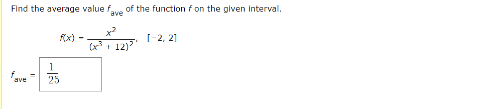 Solved Find the average value fave of the function f on the | Chegg.com