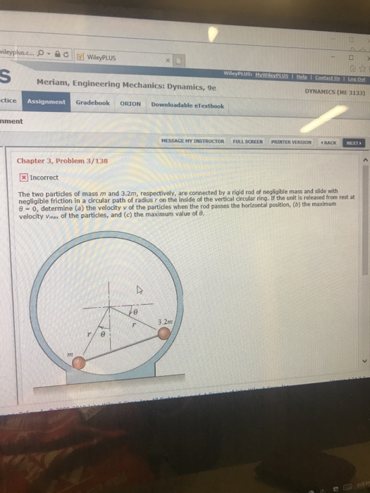 Solved Meriam, Engineering Mechanics: Dynamics, 9e DYNAMICS | Chegg.com