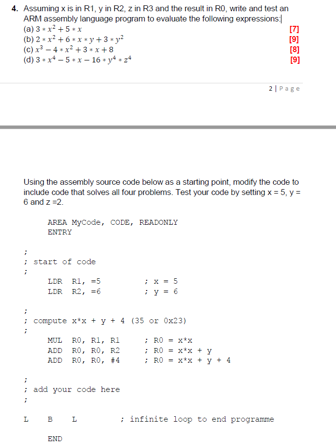 Solved 4. Assuming x is in R1, y in R2, z in R3 and the | Chegg.com
