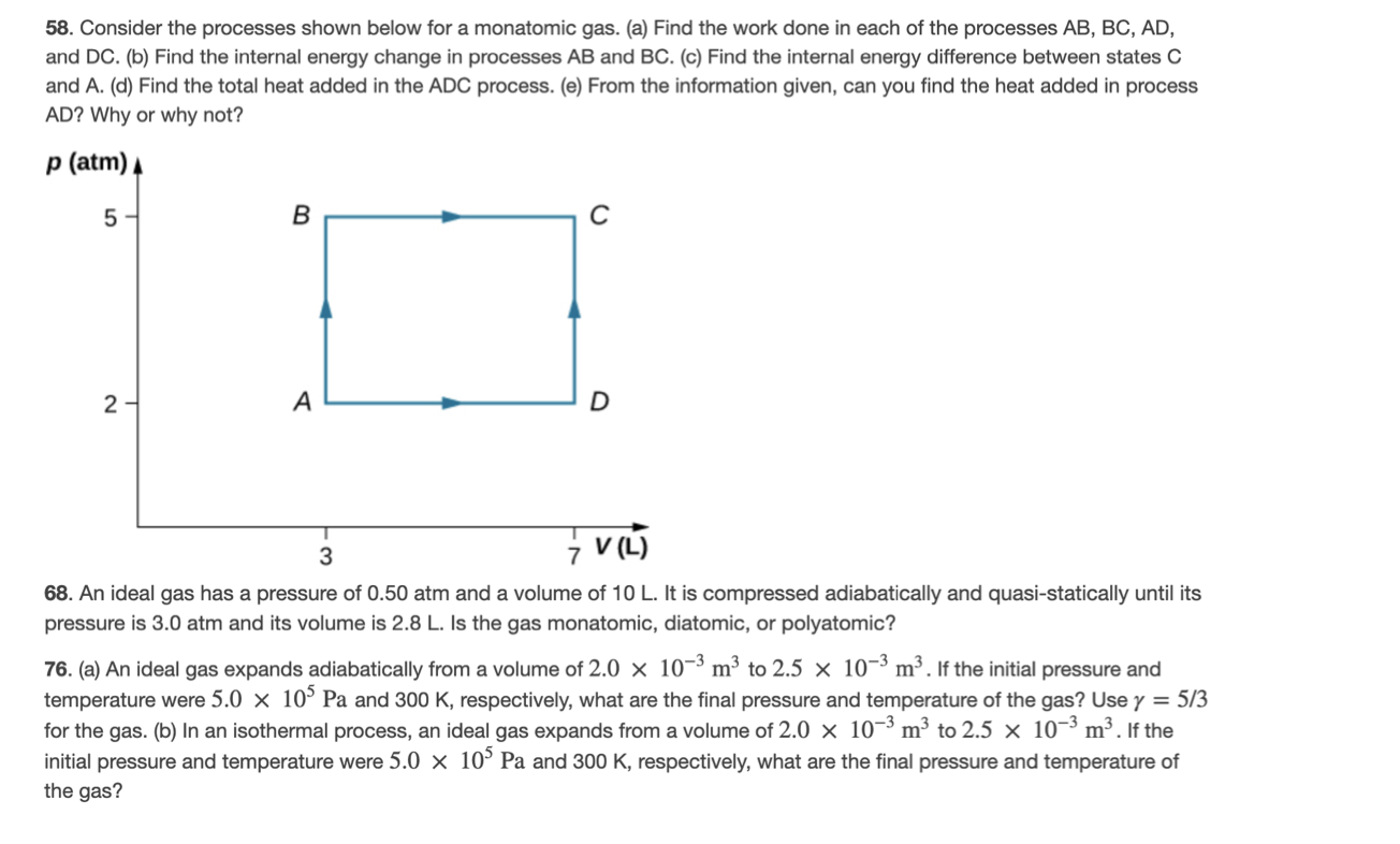 Solved 58. Consider the processes shown below for a | Chegg.com