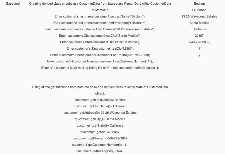 Solved C++ Design a class named PersonData with the | Chegg.com