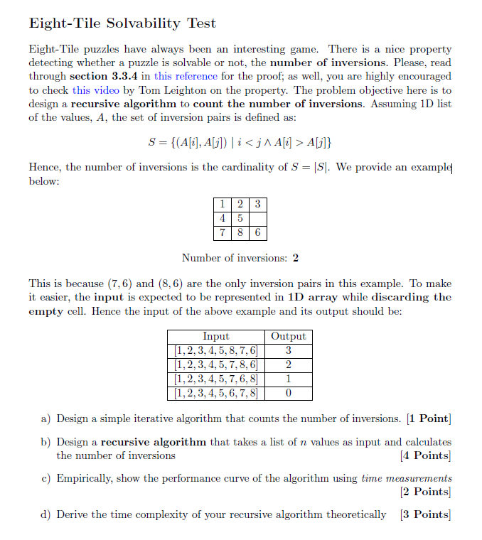 Eight-Tile puzzles have always been an interesting | Chegg.com