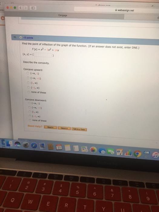 Solved Find the points of inflection of the graph of the | Chegg.com