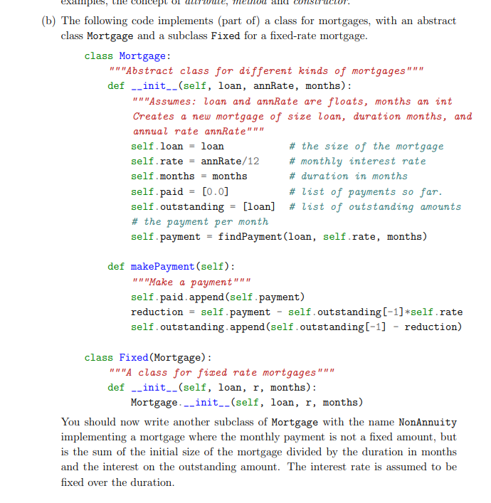Solved following code implements (part of) a class for | Chegg.com