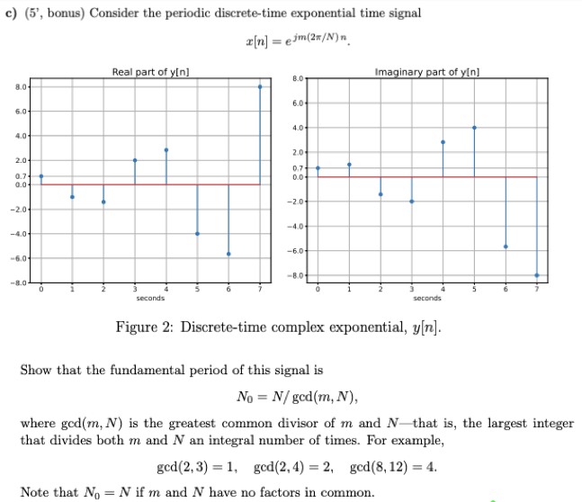 Solved c) (5', bonus) Consider the periodic discrete-time | Chegg.com