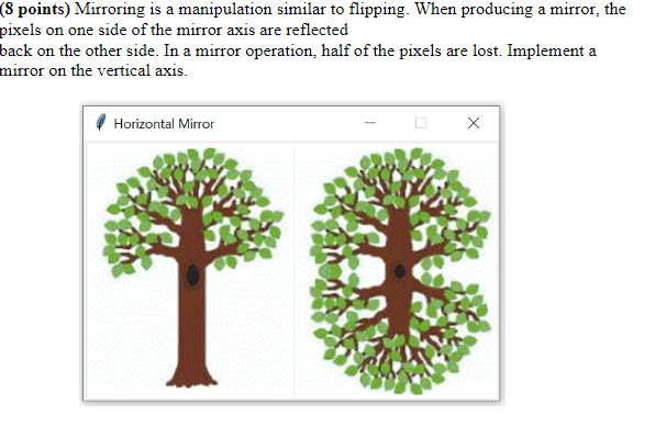 Solved (8 points) Mirroring is a manipulation similar to | Chegg.com