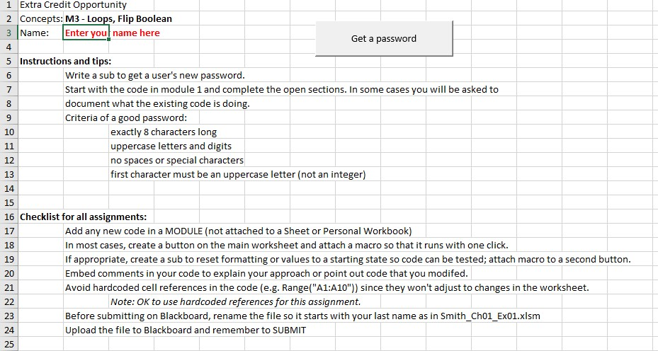 Option Explicit Sub GetPassword() Dim password As | Chegg.com