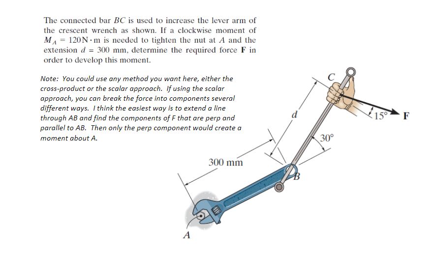 Solved The connected bar BC is used to increase the lever | Chegg.com