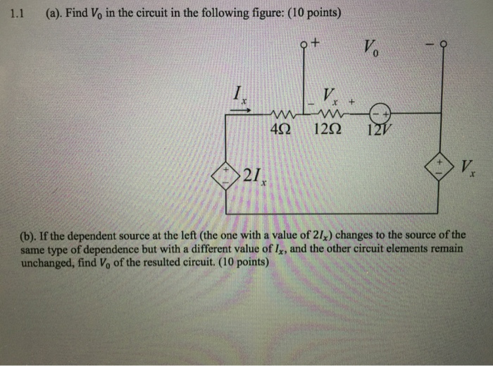 Solved Find V_0 in the circuit in the following figure: If | Chegg.com