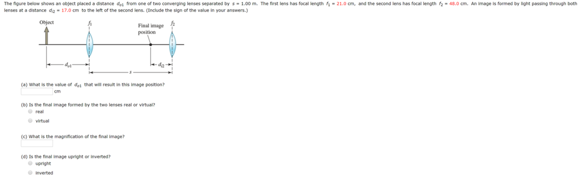 Solved The figure below shows an object placed a distance | Chegg.com