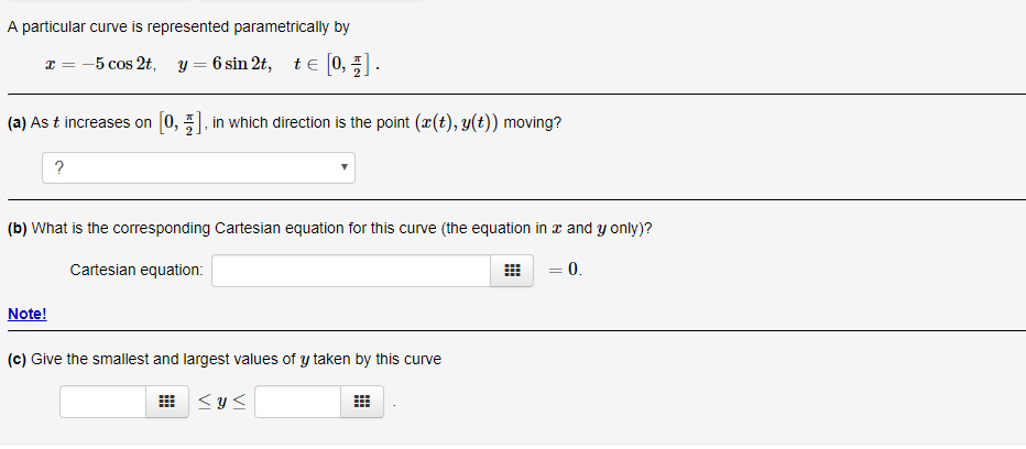 Solved A particular curve is represented parametrically by | Chegg.com