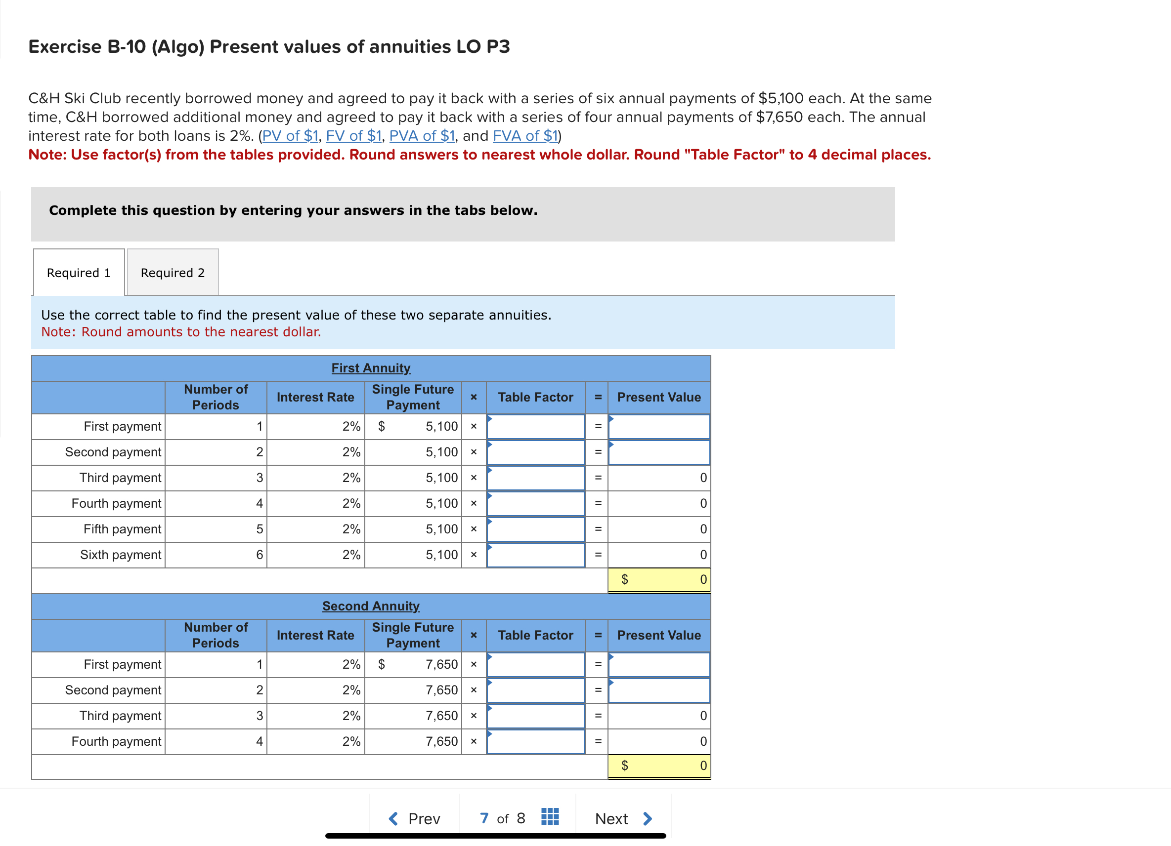 Solved Exercise B-10 (Algo) ﻿Present values of annuities LO | Chegg.com