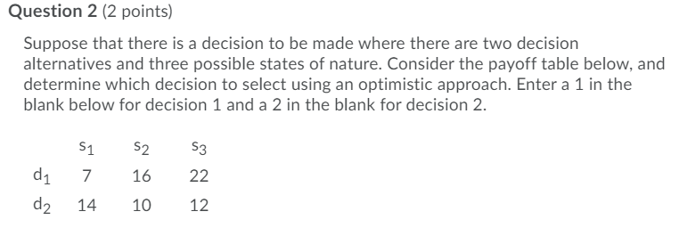 Solved Question 2 (2 points) Suppose that there is a | Chegg.com