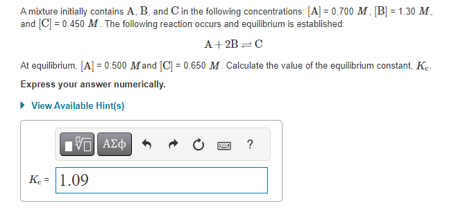 Solved A mixture initially contains A,B, and C in the | Chegg.com