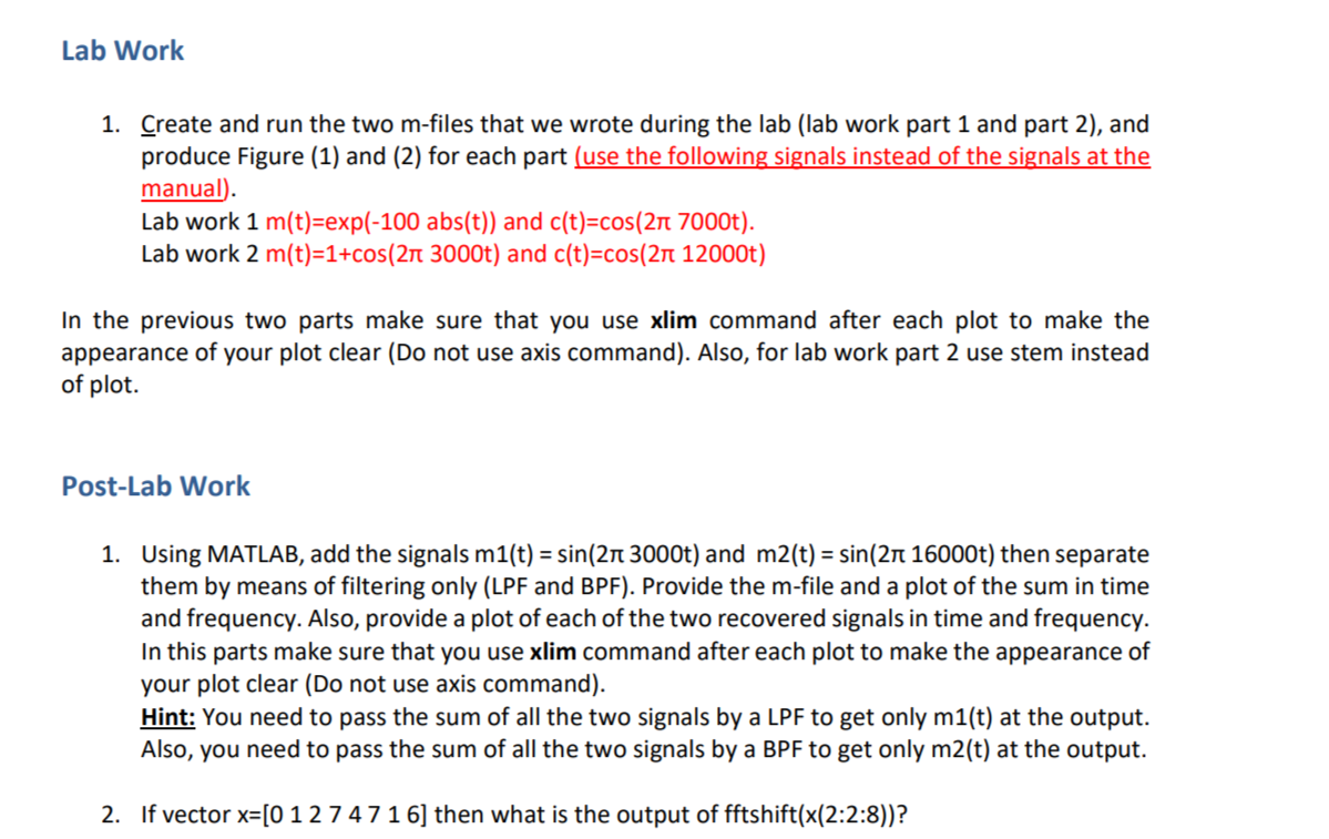 1. Create and run the two m-files that we wrote | Chegg.com