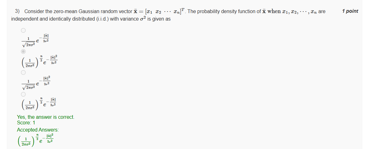 Solved Consider the zero-mean Gaussian random vector | Chegg.com