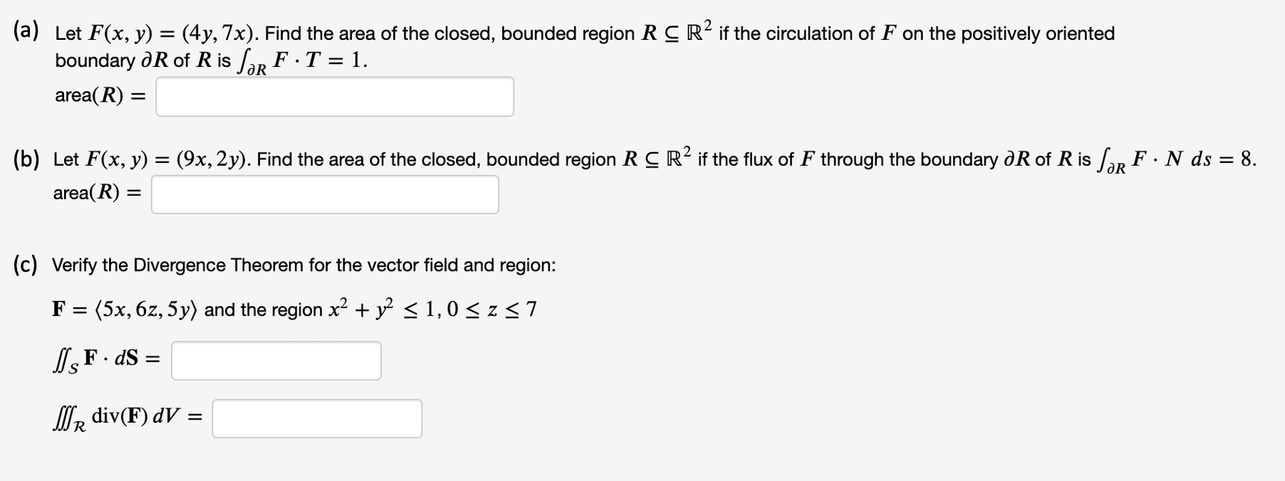 Solved (a) Let F(x, y) = (4y, 7x). Find the area of the | Chegg.com