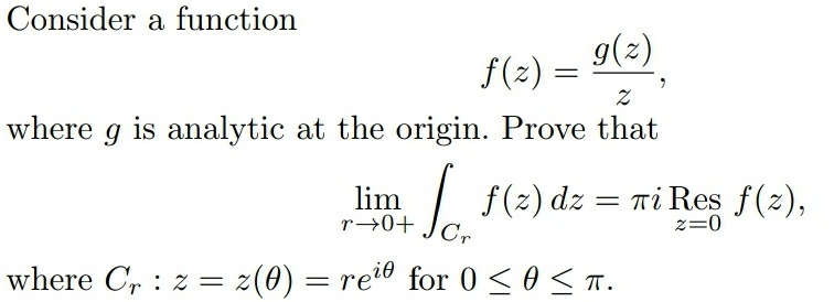 Solved Consider a functionf(z)=g(z)z,where g ﻿is analytic at | Chegg.com