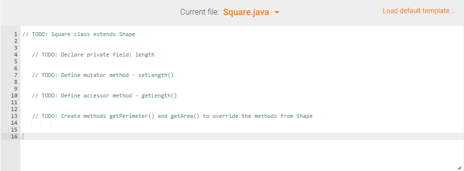 Solved 11.10 LAB^: Shapes (abstract) Write an abstract | Chegg.com