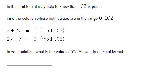 Solved In this problem, it may help to know that 103 is | Chegg.com