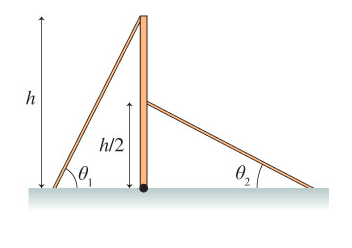 Solved (Figure 1) shows a vertical pole of height h, that | Chegg.com