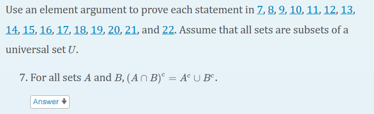 Solved Use An Element Argument To Prove Each Statement In 