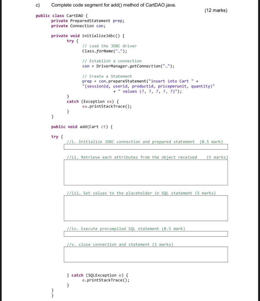 Solved c) Complete code segment for add() method of | Chegg.com