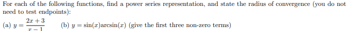 Solved For each of the following functions, find a power | Chegg.com
