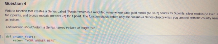 Solved Part 1 The tollowing code loads the olympics dataset | Chegg.com