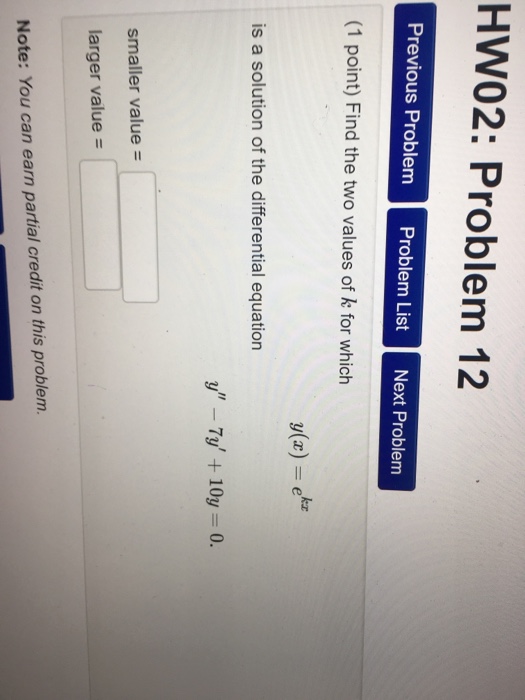 Solved HW02: Problem 12 Previous Problem Problem List Next | Chegg.com