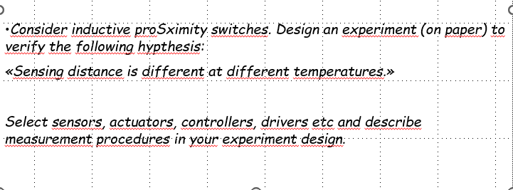 Solved - Consider inductive proSximity switches. Design an | Chegg.com