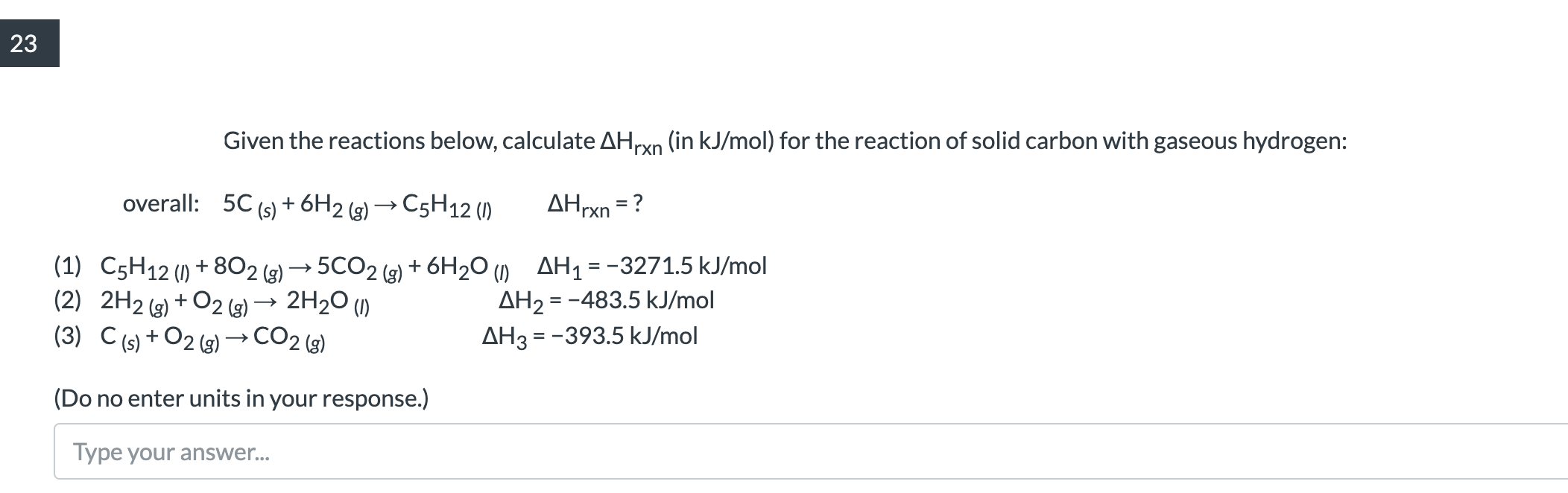 Solved 23 Given The Reactions Below Calculate Ahrxn In